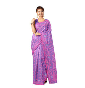 Purple Dragon Half Silk Sharee For Women - Send Sharee to Bangladesh ...